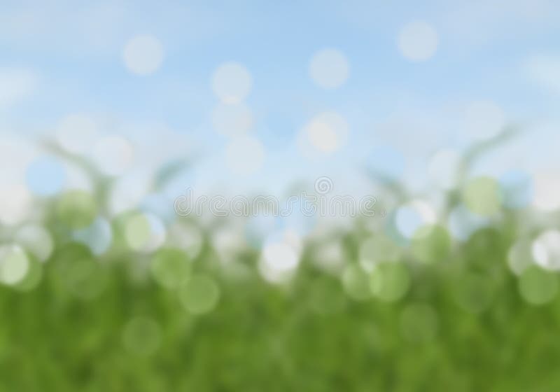 Abstract Bokeh Sky and Grass Summer Background Stock Photo - Image of ...