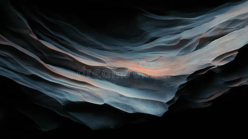 Abstract Bold Overlay Texture with Flowing Patterns on Black Background ...
