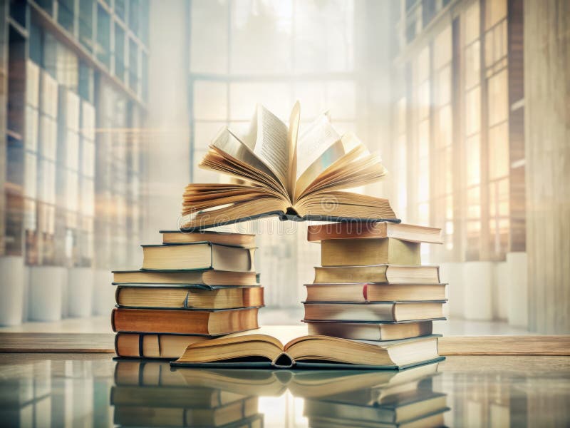 Abstract Book Shapes in Double Exposure a Unique Visual Design with ...