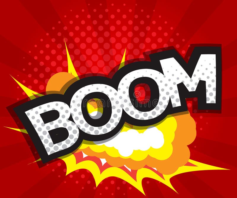 Boom Pop Art, Comic Book Background Stock Vector - Illustration of word ...