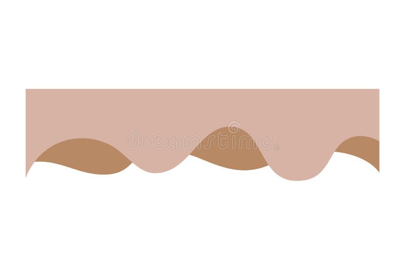 Abstract Border Creative Earth Tone Wavy Stock Vector - Illustration of ...