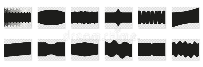 Abstract Border, Divider, Separator Shape of Page for Website. Set of ...