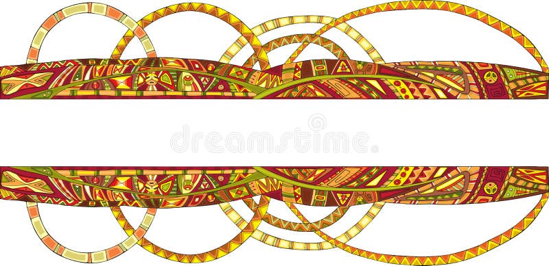 Abstract Border Ethnic Pattern Stock Vector - Illustration of banner ...