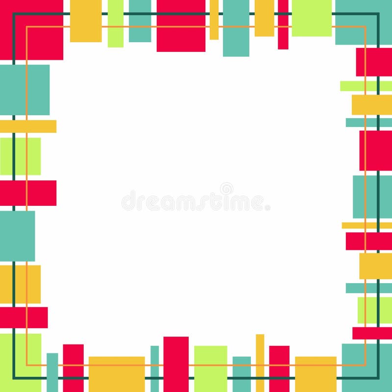 Abstract Border Frame Design. Simple Vector Isolated on White ...
