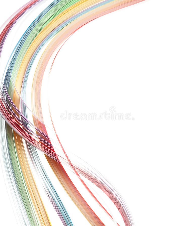 Abstract Border Isolated Soft Waves Background Stock Image - Image of ...