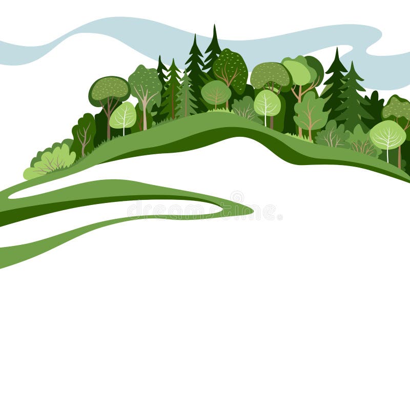 Abstract bos vector illustratie. Illustration of grens - 31551101