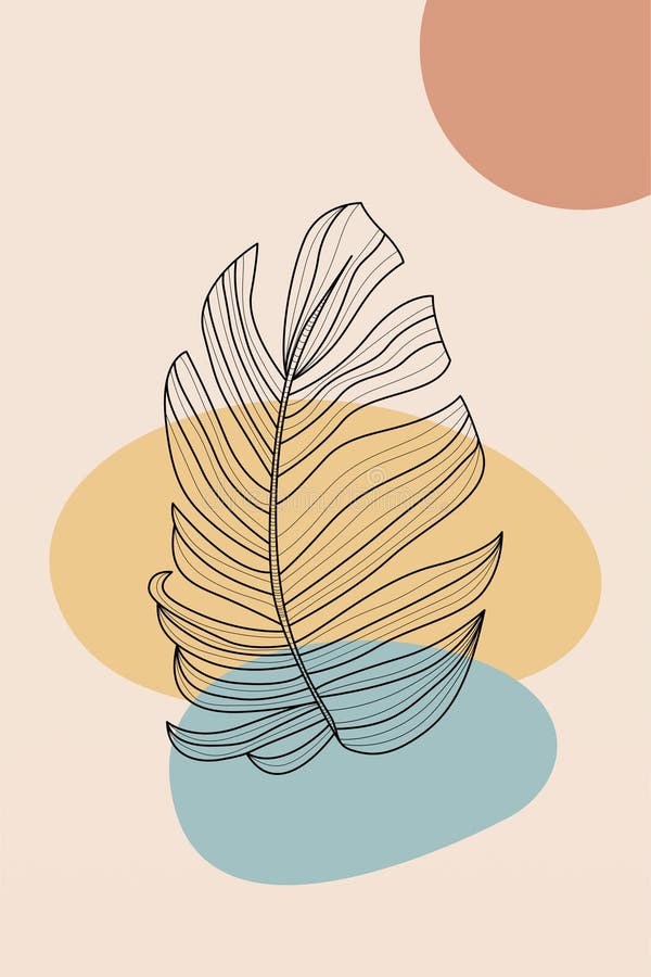 Abstract Botani Wall Art Decoration. Boho Flower Wall Decor Printable ...