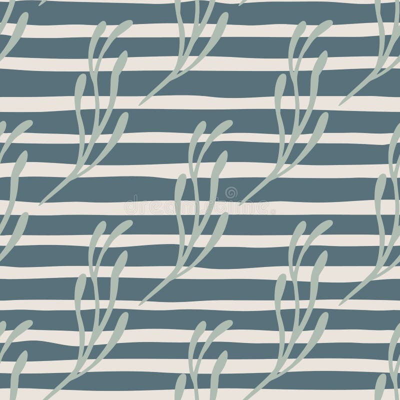 Abstract Botanic Seamless Pattern with Hand Drawn Branches Silhouettes ...