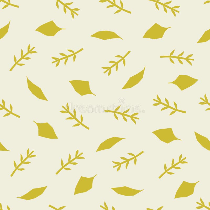 Abstract Botanical Seamless Pattern. Simple Nature Shape Stock Vector ...