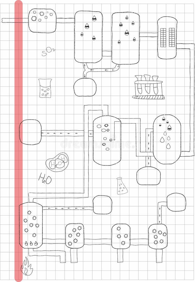 Abstract Bottle Chemical Diagram Drawing Student Stock Illustrations ...