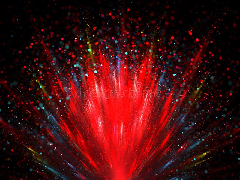 Explosion of Yellow, Black, Blue and Red Paints on White Background ...