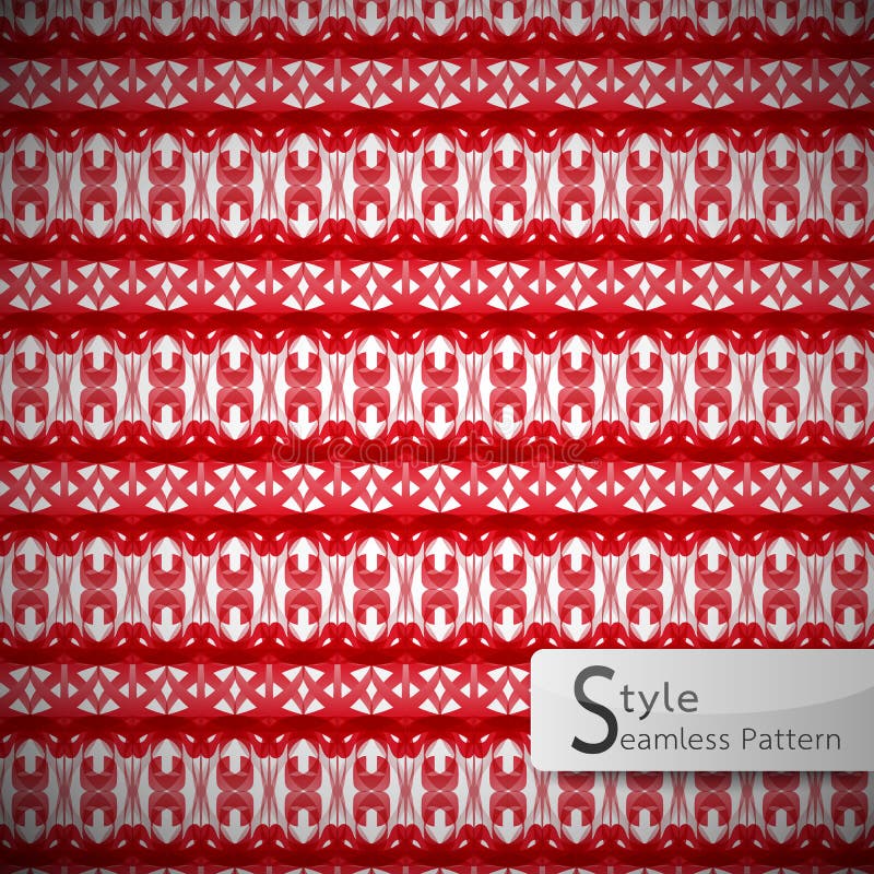 Abstract Bow Ribbon Red Lattice Vintage Geometric Seamless Pattern ...