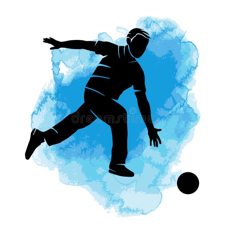 Abstract Bowling Player Graphic in Vector Quality. Stock Vector ...