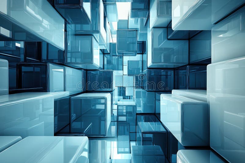 Abstract Box Background: a 3D Representation of Abstract Boxes Creating ...
