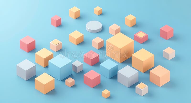 Abstract Box Position Illustration Background Stock Image - Image of ...