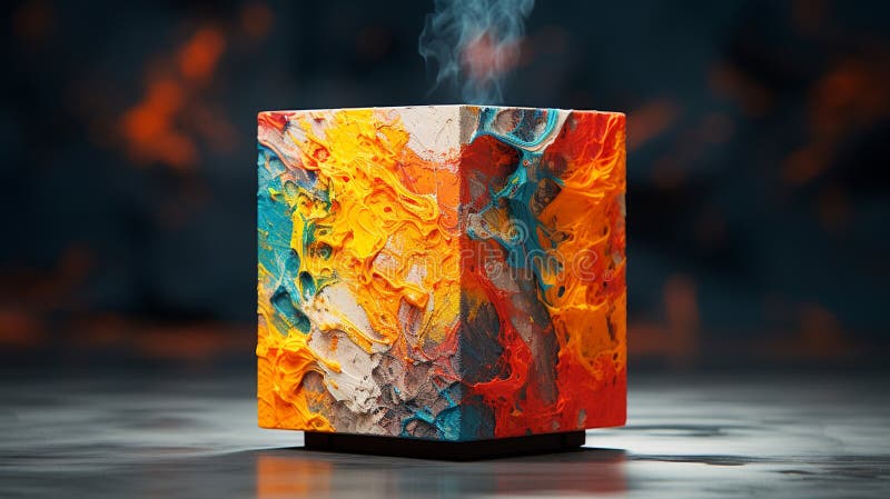 Abstract Box, Warning Color , Generate AI Stock Image - Image of ...