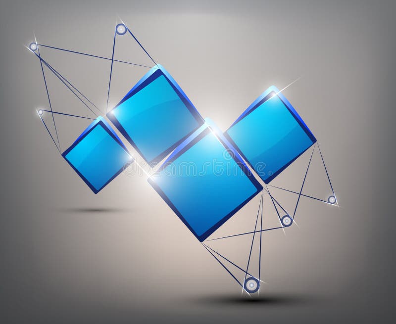 Abstract boxes stock illustration. Illustration of advertising - 24645865
