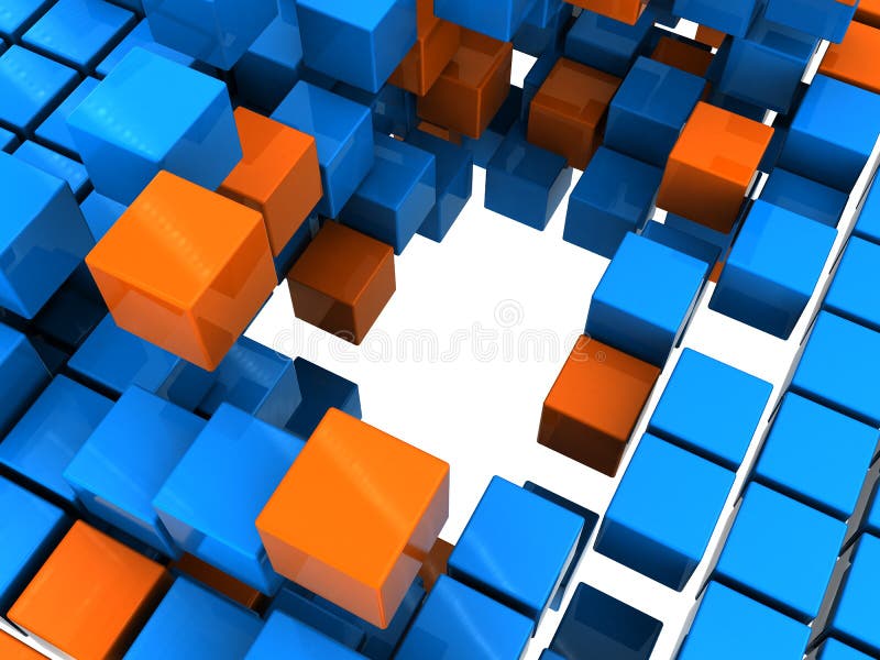 Abstract boxes background stock illustration. Illustration of form ...