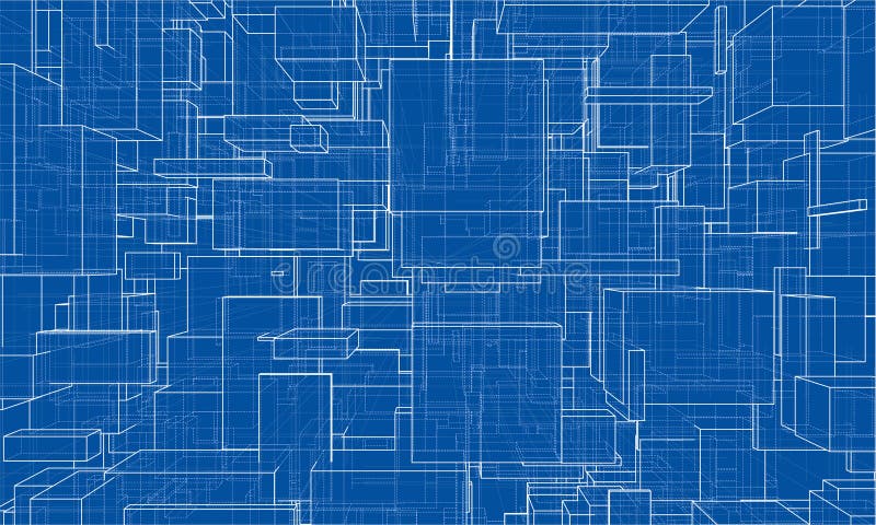 Abstract boxes background stock illustration. Illustration of modern ...