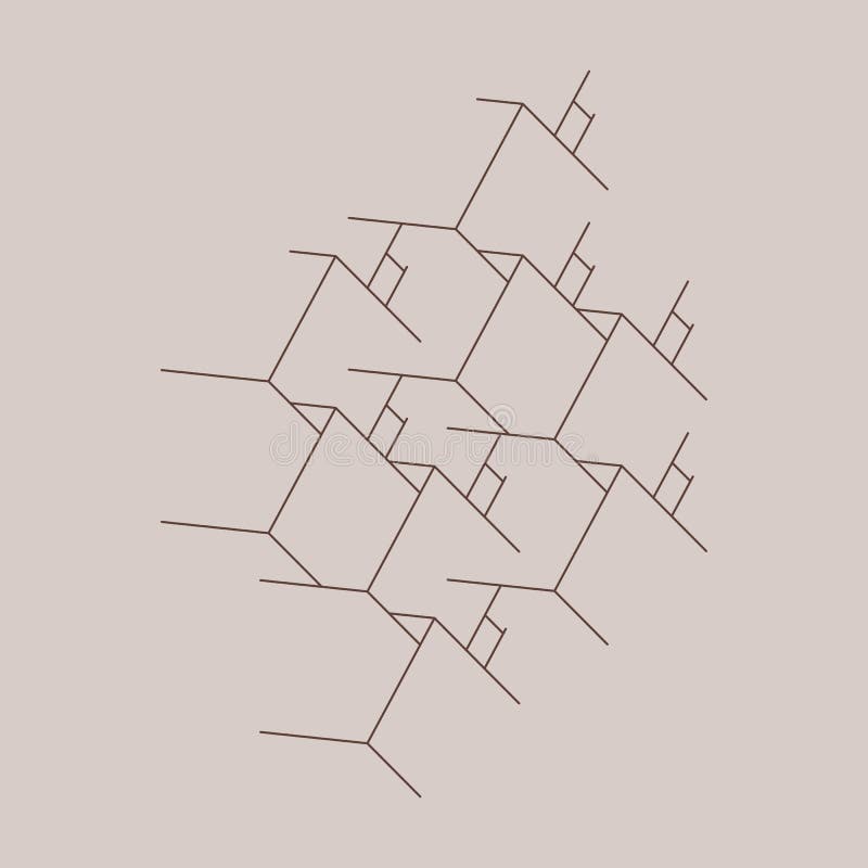 Abstract Boxes Background. Modern Technology with Square Mesh ...