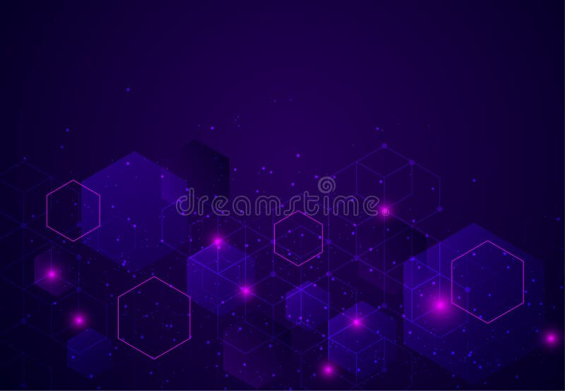 Abstract Boxes Technology Connect for Concept Design 3D Render Stock ...