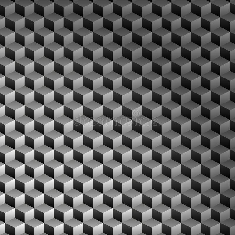 Abstract Boxes 3D Seamless Pattern Background Stock Illustration ...