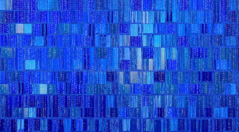 Abstract Matrix Numbers with Ai Theme Stock Illustration - Illustration ...