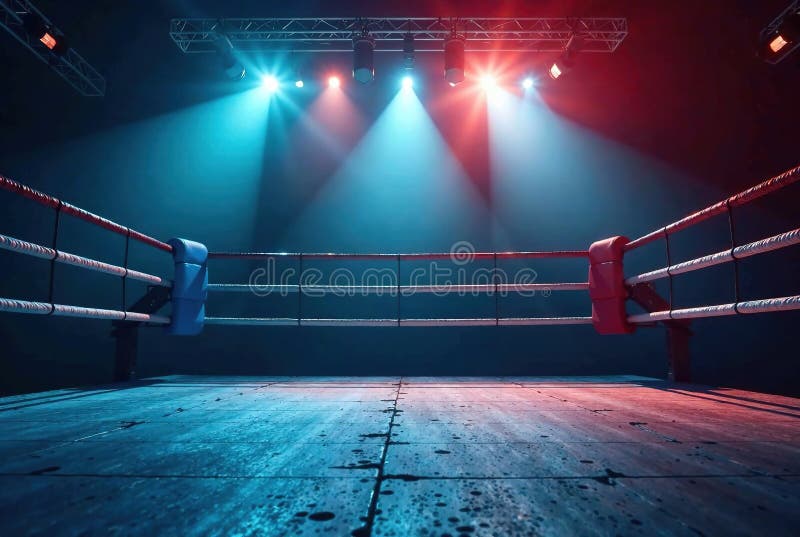 Abstract Boxing Ring Energetic Lightscape a Powerful Visual Art Piece ...