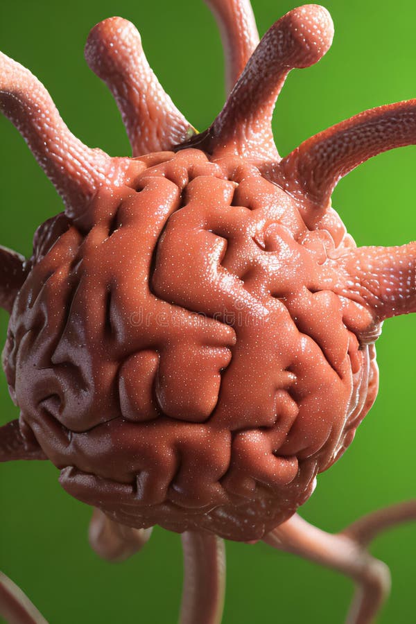 Abstract Brain Cells and Synaptic Networks, Glowing in the Microscope ...