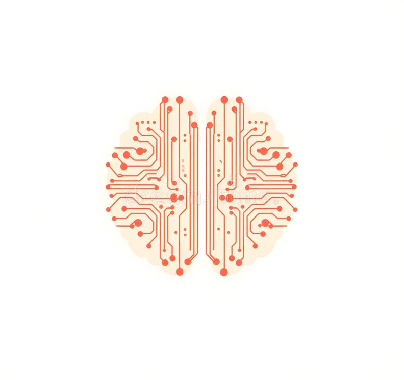 Abstract Brain with Circuit Design, Artificial Intelligence Digital ...