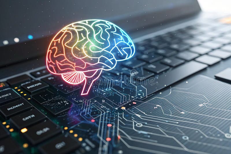 Abstract Brain Concept Representing AI and Futuristic Technology Stock ...