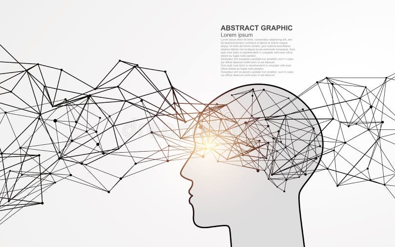 Brain Graphic Binary Blue Technology Stock Illustration - Illustration ...