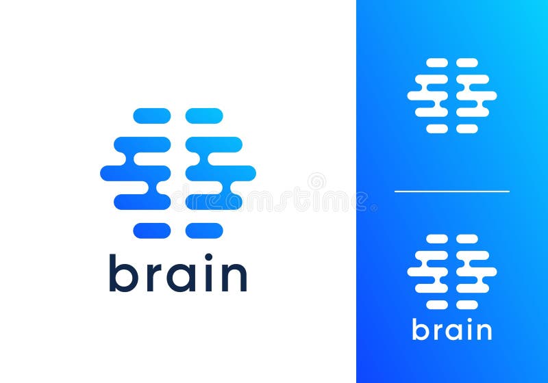 Abstract Brain Logo. Health Smart Mind Technology Icon Design Stock ...