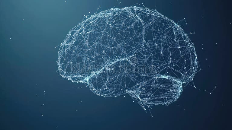 Abstract Brain Model Conceptual Neural Network, Artificial Intelligence ...