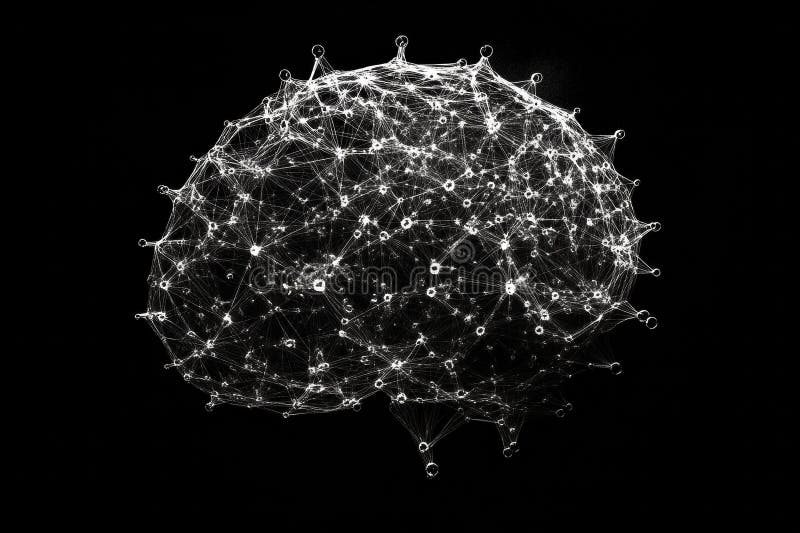 Abstract Brain Network Design Stock Illustration - Illustration of ...