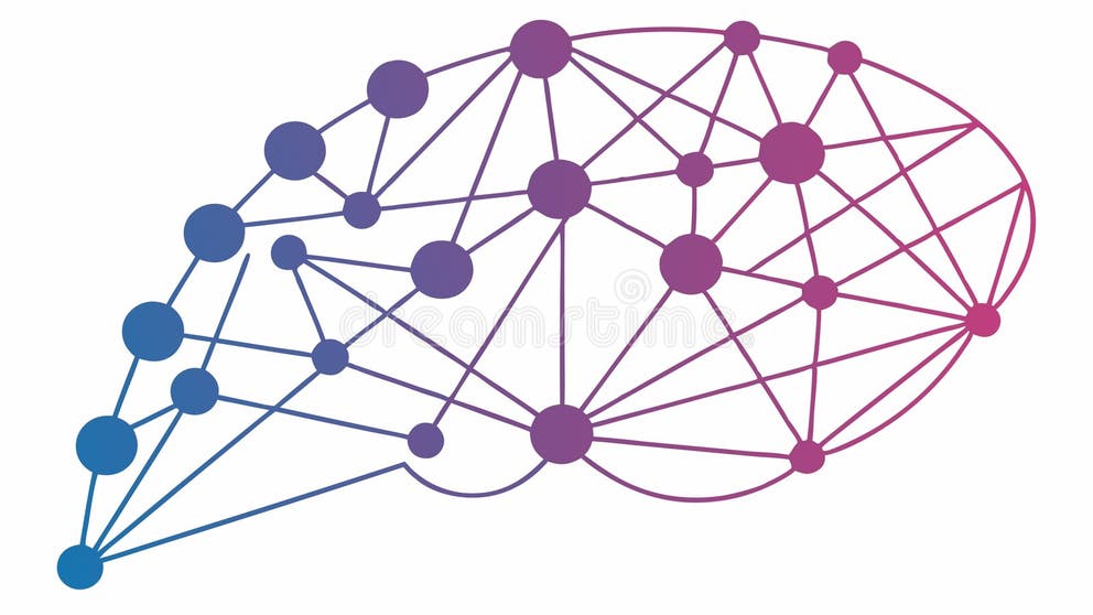 Abstract Brain Network Intelligence Connections Vector, Vector Design ...