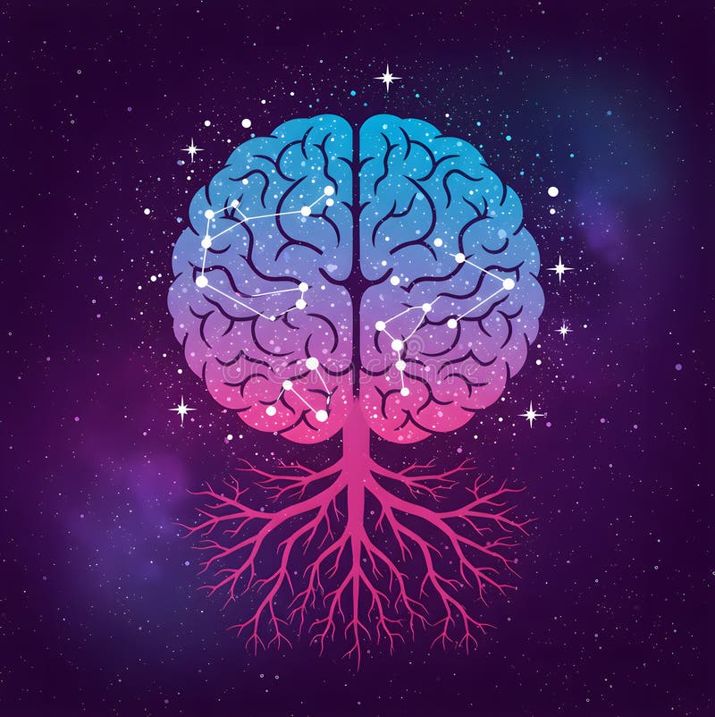 Abstract Brain Roots Cosmic Connection Mind Universe Illustration Space ...