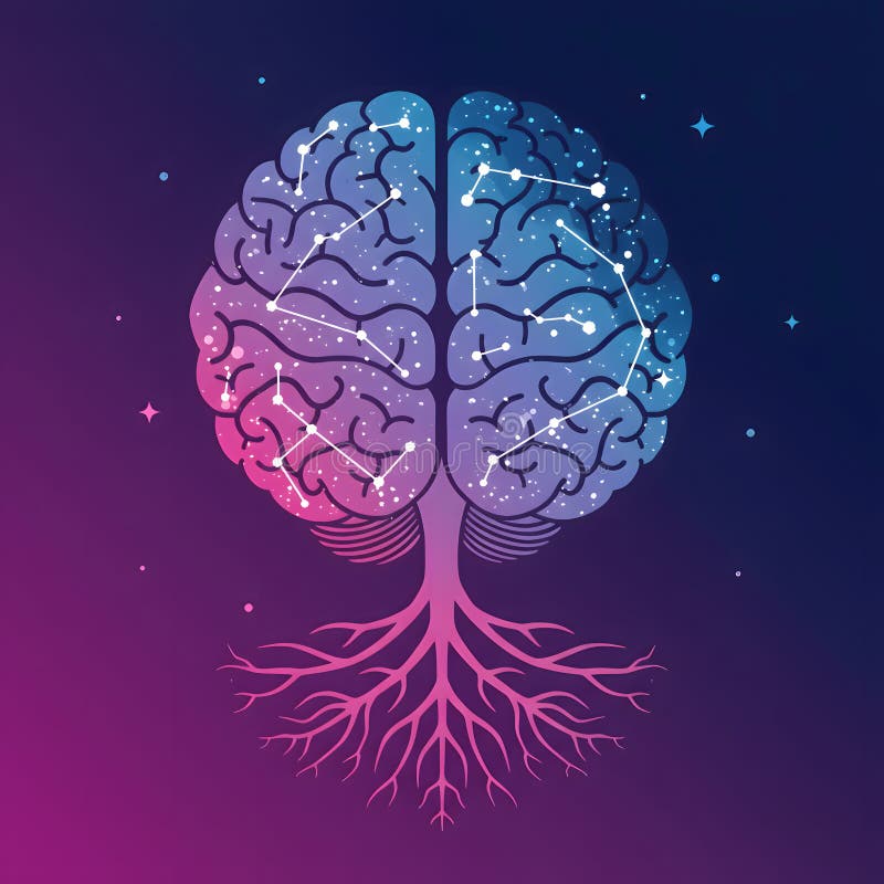 Abstract Brain Roots Cosmic Connection Mind Universe Illustration Space ...