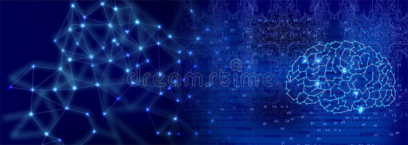 Abstract Brain Technology Background Hi-tech Communication Concept ...