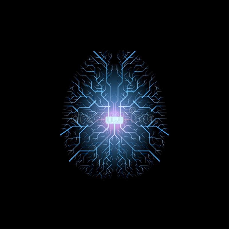 Abstract Brain Technology Innovation Stock Vector - Illustration of ...