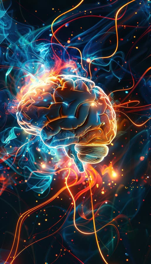Abstract Brain Visualization with Vibrant Energy Waves for Emotional ...