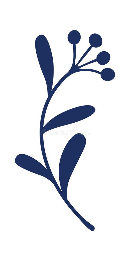 Abstract Branch Illustration Floral Shape Design Element Stock Vector ...