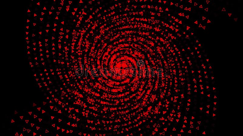 Abstract Breathtaking Vortex Formed by Rotating Triangles on Black ...