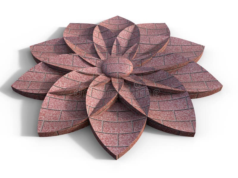 Flower Composed of Colored Gemstones on White Stock Illustration ...