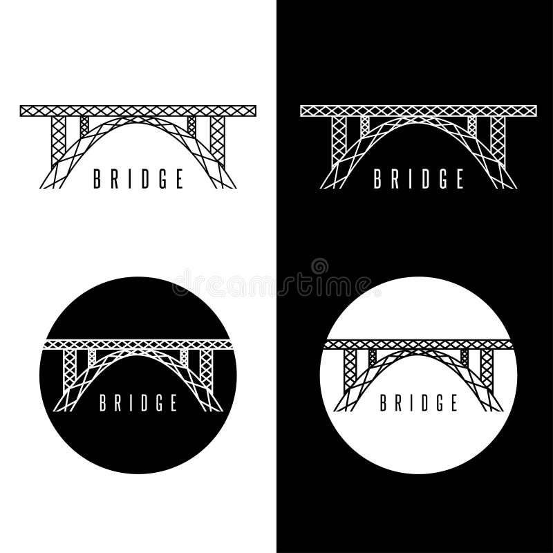 Abstract Bridge Construction Set Vector Design Stock Vector ...