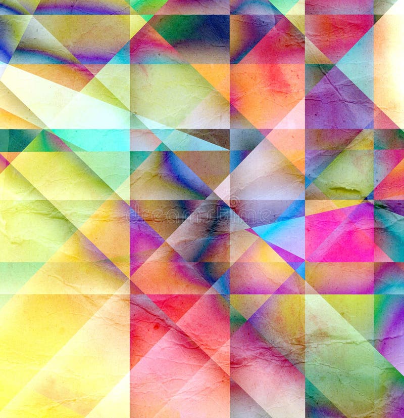 Diamond Pattern of Colored Brilliant Triangles Stock Illustration ...