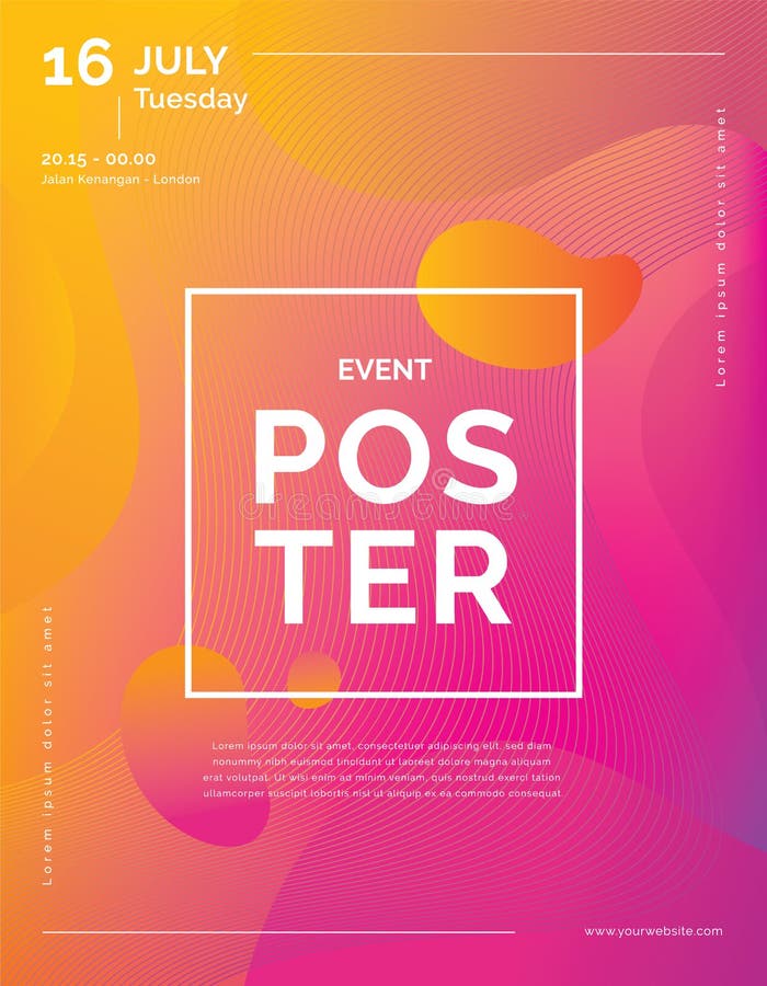Abstract Poster Event Template Stock Vector - Illustration of flyer ...