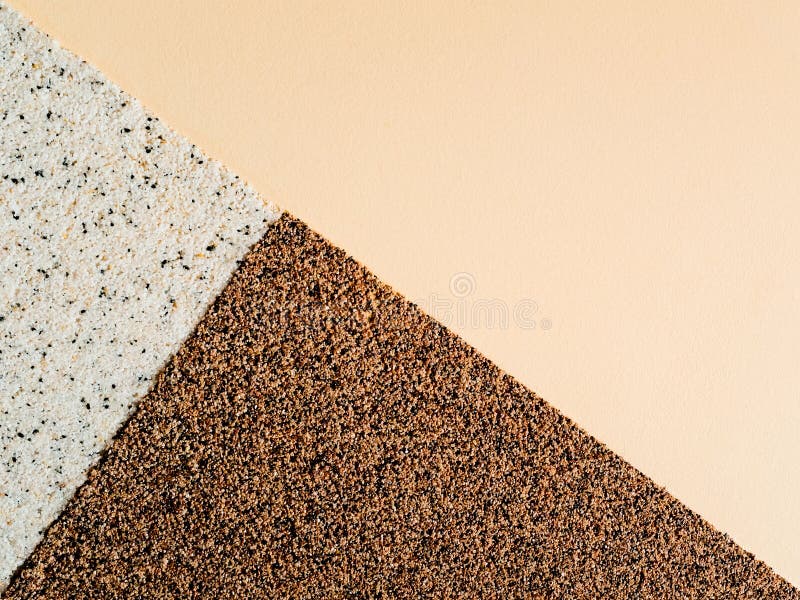 Figure, Three Triangles in a Rectangle with Pebbles, Grains Stock Image ...