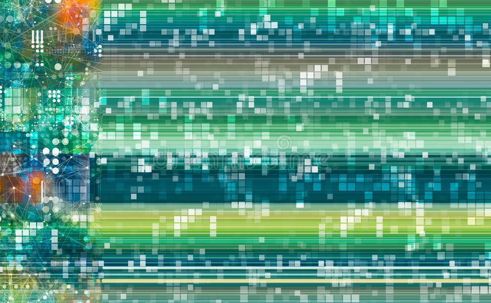 Abstract Technology Collage Background Stock Illustration ...