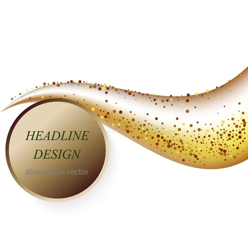 Abstract Bright Background in Golden Color Vector Illustration Stock ...